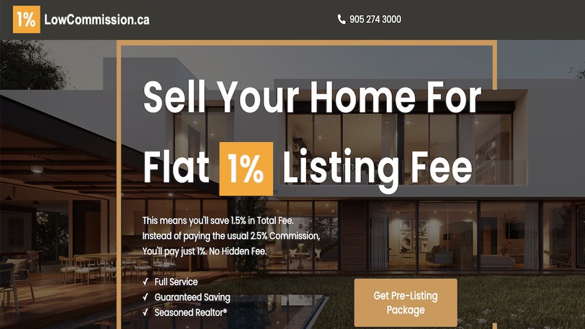 Low Commission Realtors Mississauga | Sell Your Home for 1%